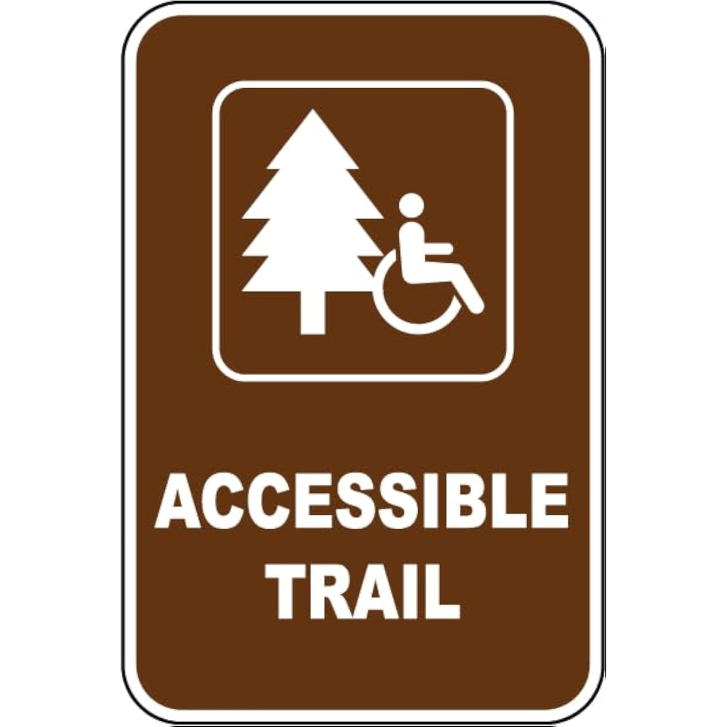 Warning Tin Sign Accessible Trail Vintage Decoration Home Road Street ...