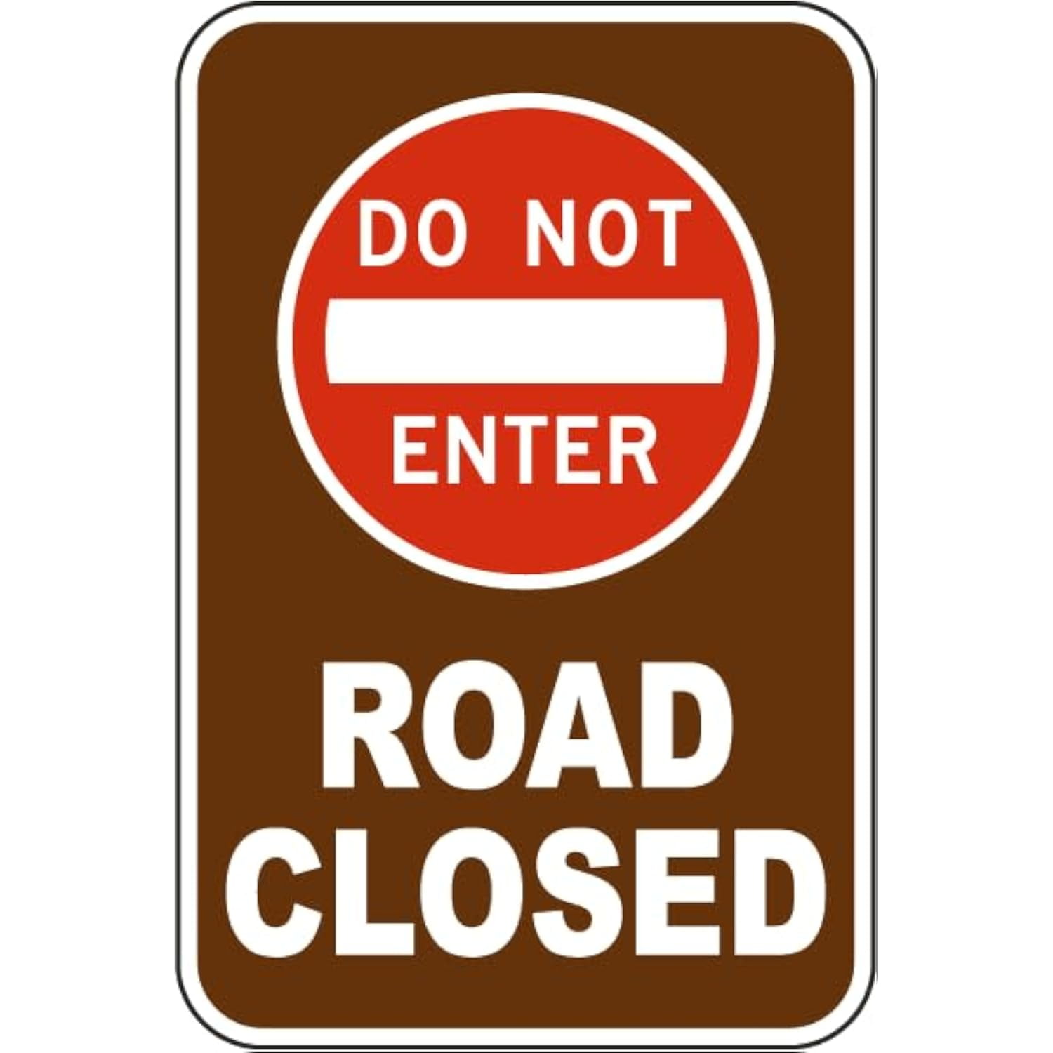 Warning Tin Sign Do Not Enter Road Closed Vintage Decoration Home Road ...