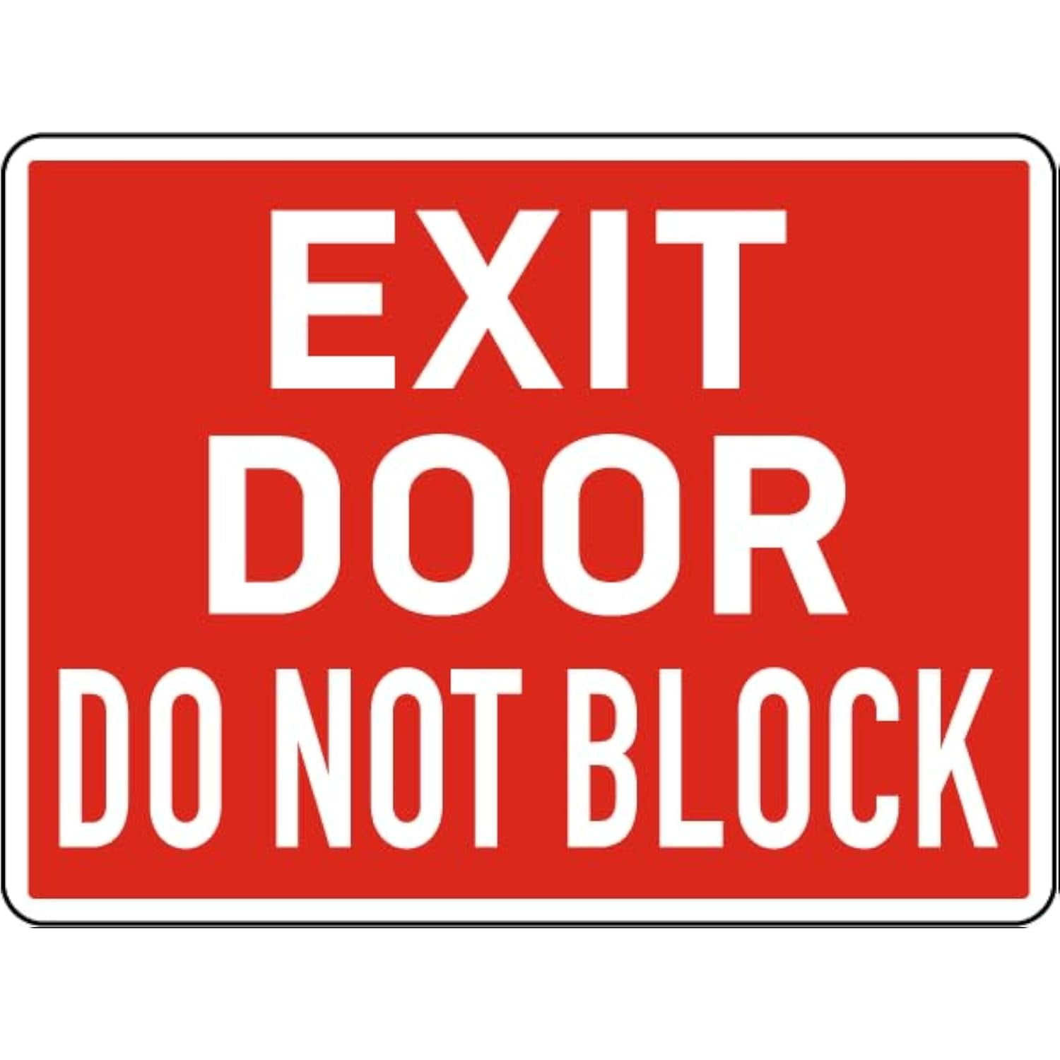 Warning Tin Sign EXIT DOOR DO NOT BLOCK Vintage Decoration Home Road ...
