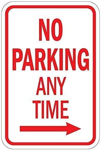 Warning Tin Sign Parking Prohibition: No Parking Any Time Funny ...