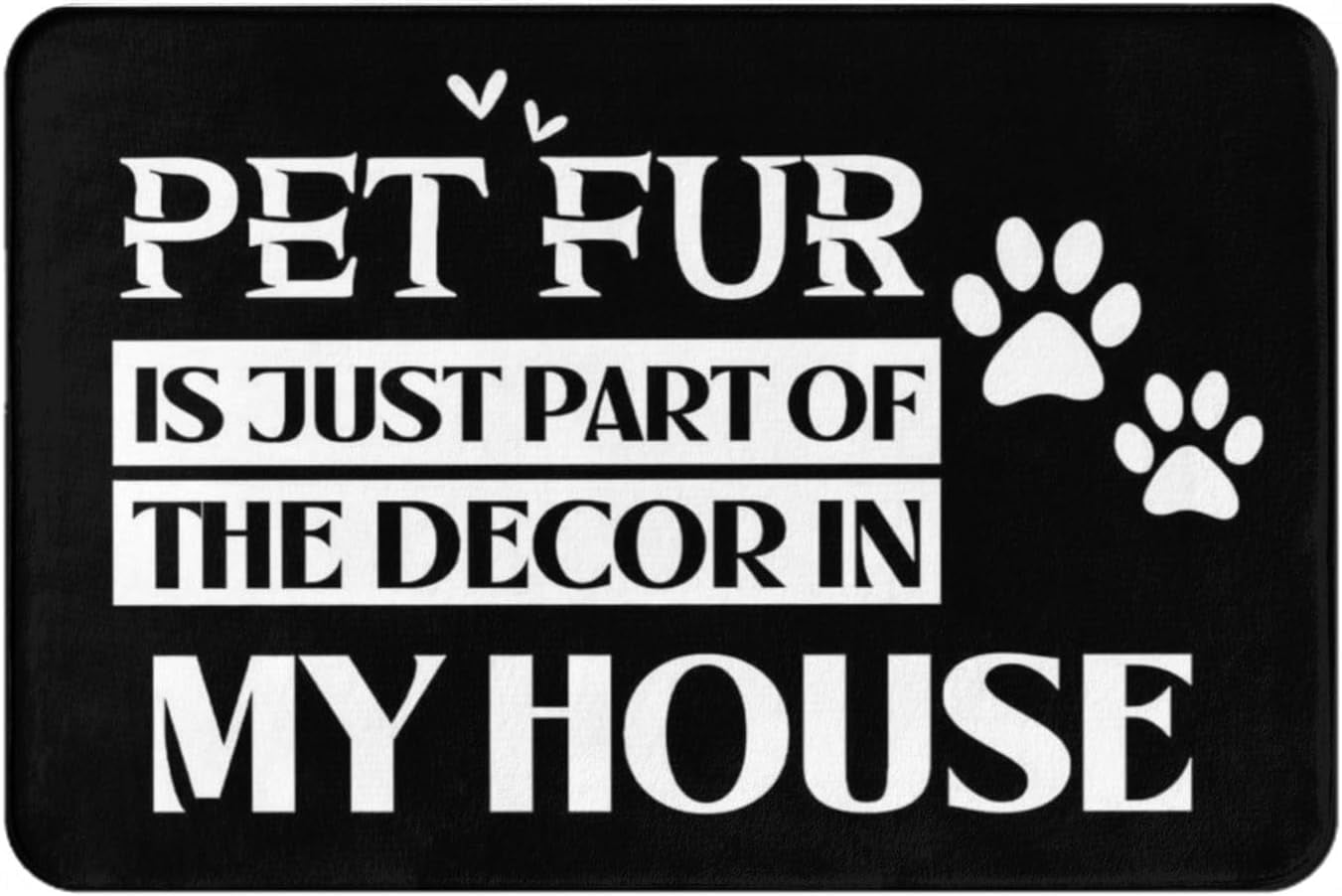 Warning Tin Sign Pet - related Humor: Pet Fur is Just Part of the Decor ...