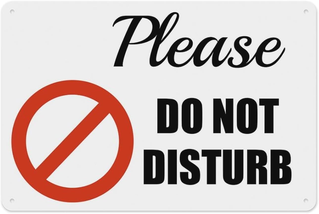 Warning Tin Sign Please Do Not Disturb Vintage Metal Sign Home Road ...