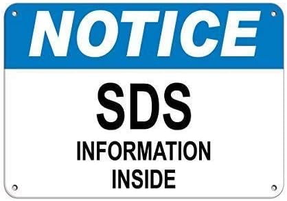 Warning Tin Sign Safety Information Notice: Notice - SDS Information ...