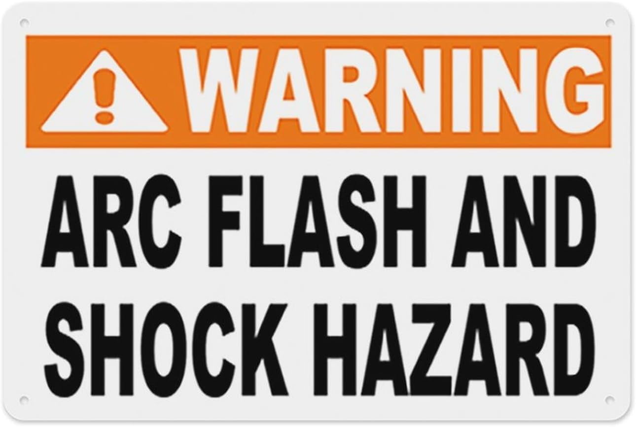 Warning Tin Sign Warning Arc Flash And Shock Hazard Vintage Metal Sign ...