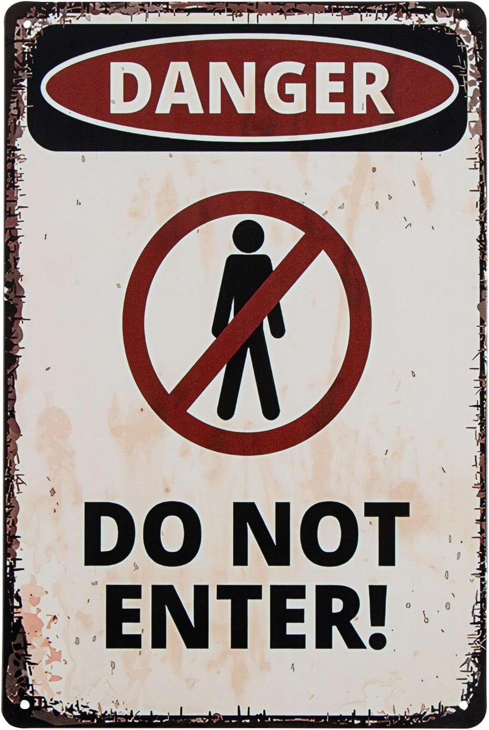 Warning Tin Sign No - entry Sign: Danger - Do Not Enter! Vintage ...