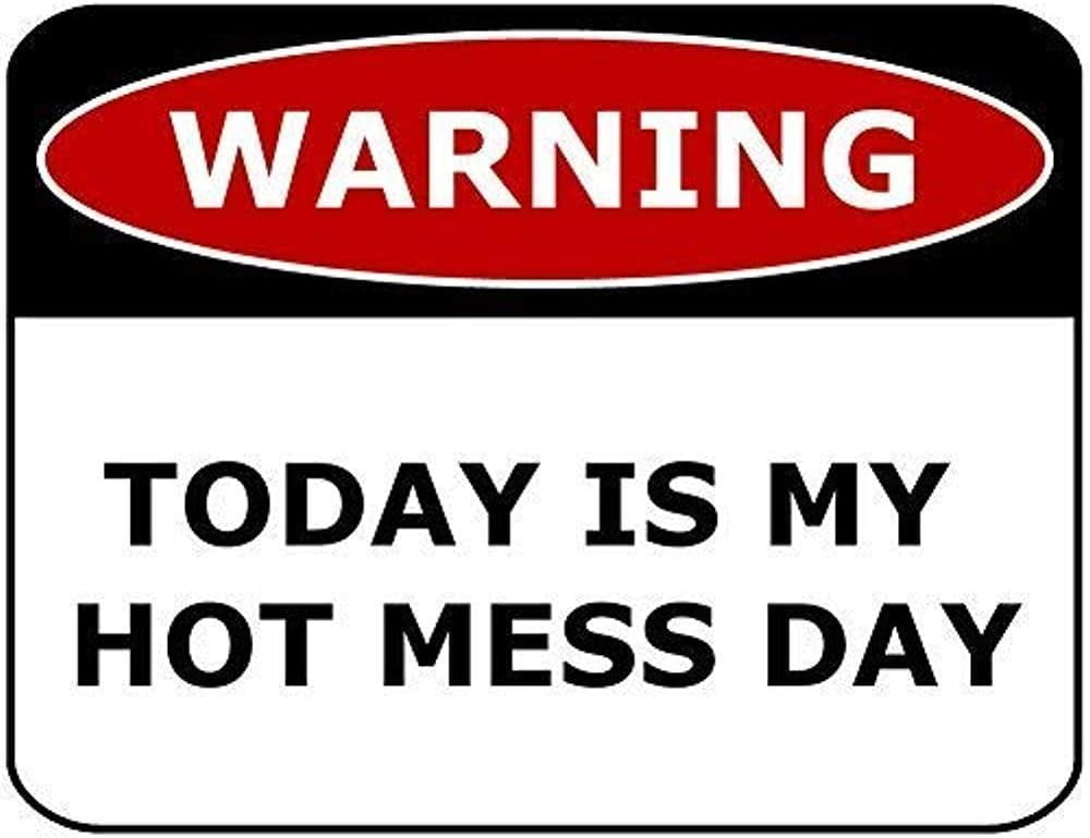 Warning Today is My Hot Mess Day Warning Tin Sign 8x12 inches - Walmart.com