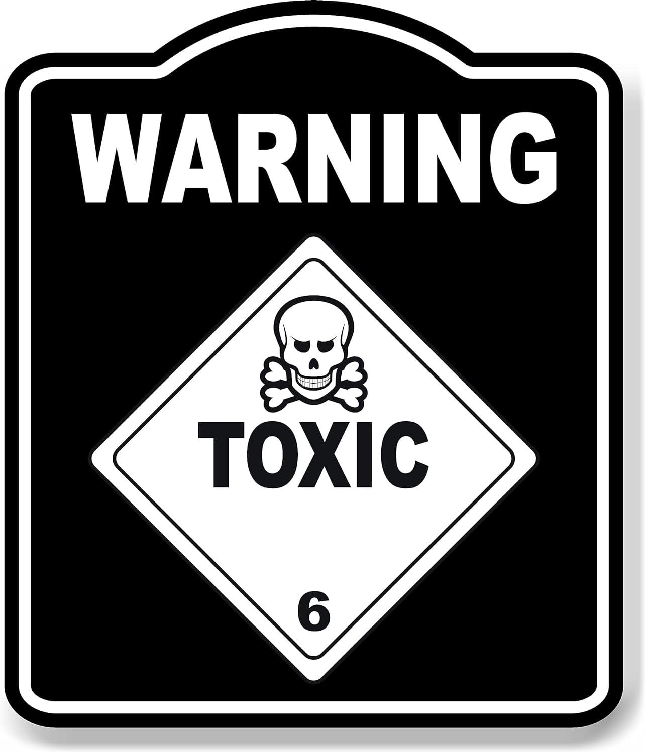 Warning Toxic Flammable Gas OSHA Danger BLACK Aluminum Composite Sign ...