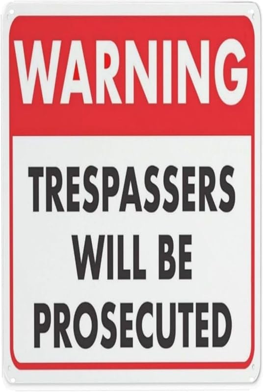 Warning Tree Felling In Progress Metal Tin Sign Wall Decor Vintage ...