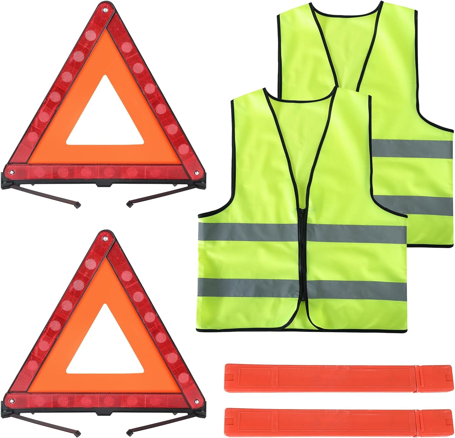 Warning Triangles Safety Triangle Emergency Kit Foldable Reflective ...