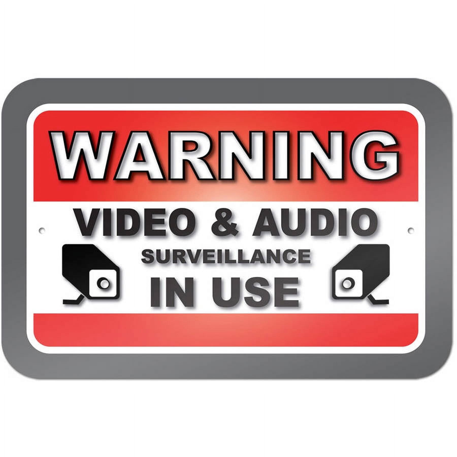Warning Video And Audio Surveillance In Use Sign - Walmart.com