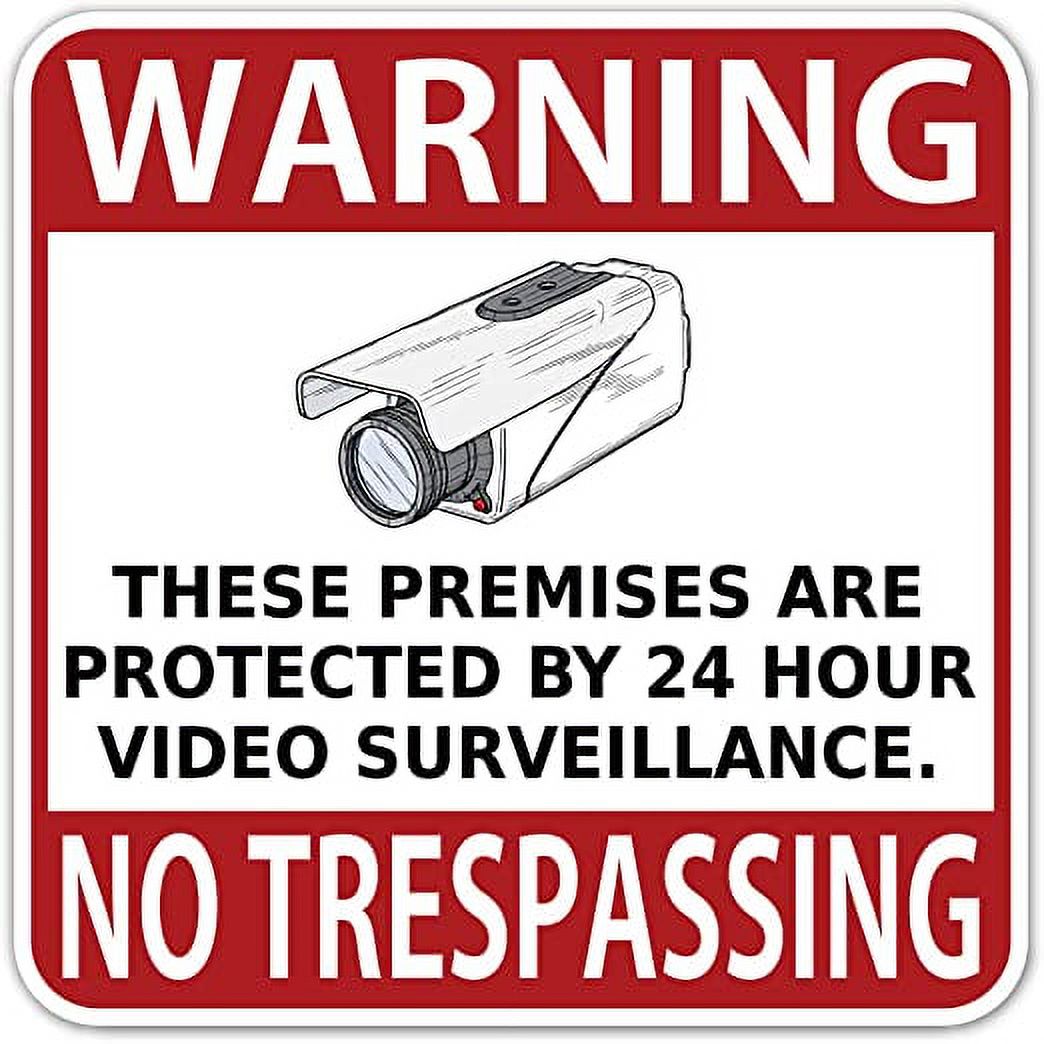 Warning Video Audio Surveillance | No Trespassing Protected 24 HR ...