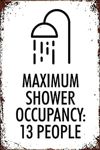 Warning Vintage New Poster Caution Maximum Shower Occupancy Danger ...