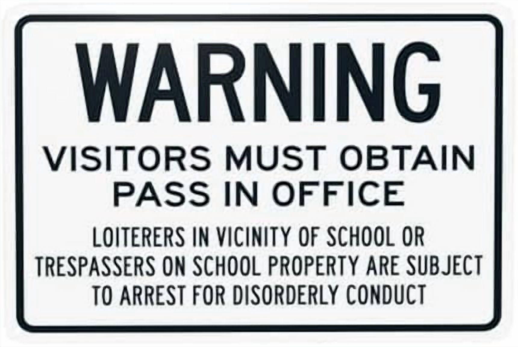 Warning Visitors Must Obtain Pass In Office Loiterers In Vicinity Of ...