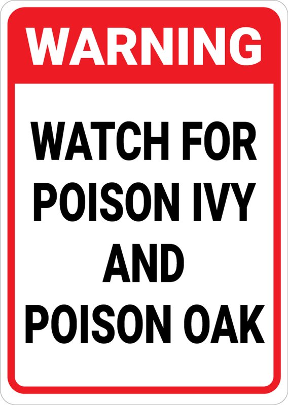 Warning Watch For Poison Ivy And Poison Oak Sign Metal 12"X8" Rust Free ...