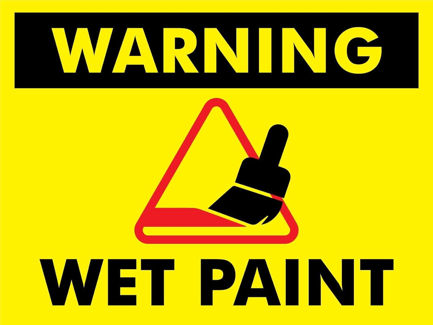 Warning Wet Paint Sign Warning Signage 8 X 12 Inch Metal Tin Sign ...