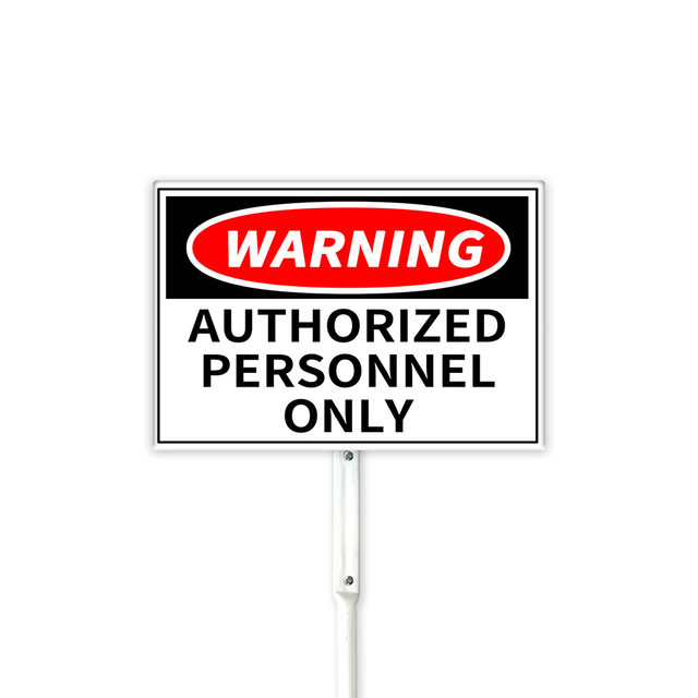 Warning Yard Sign authorized personnel only CAUTION Metal Sign for ...