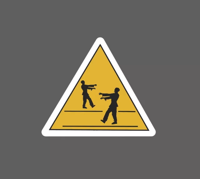 Warning Zombies Sign Sticker Waterproof New Sticker Phone Decal Water ...