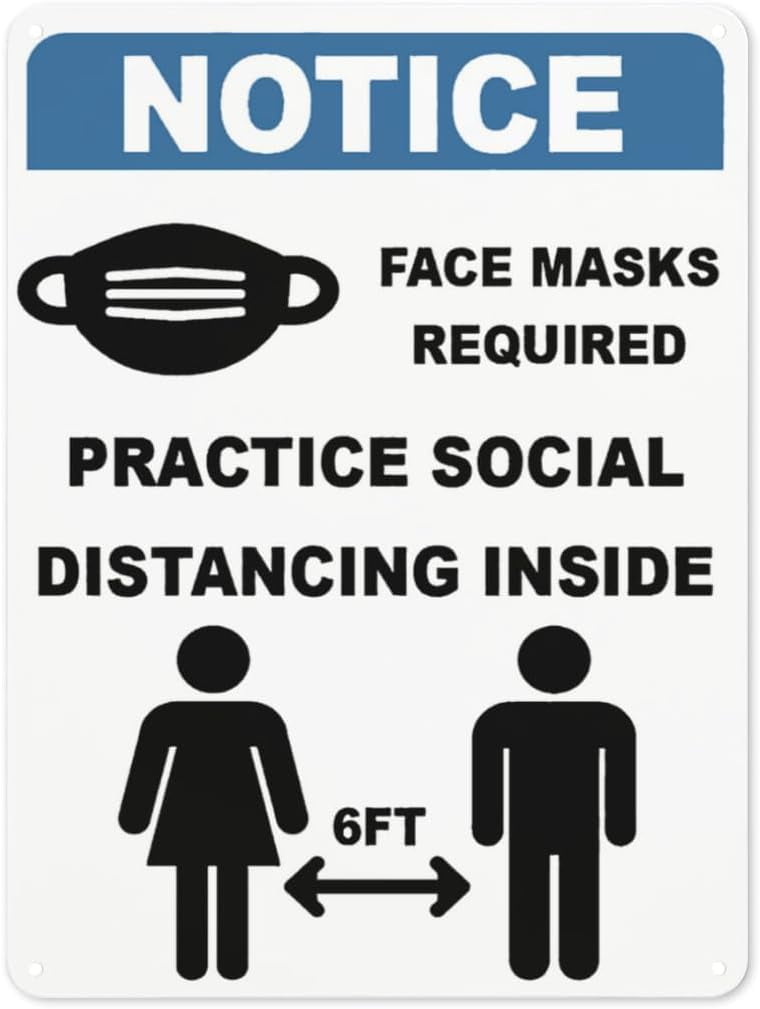 Warning sign Danger Business signs,FACE MASKS REQUIRED PRACTICE SOCIAL ...