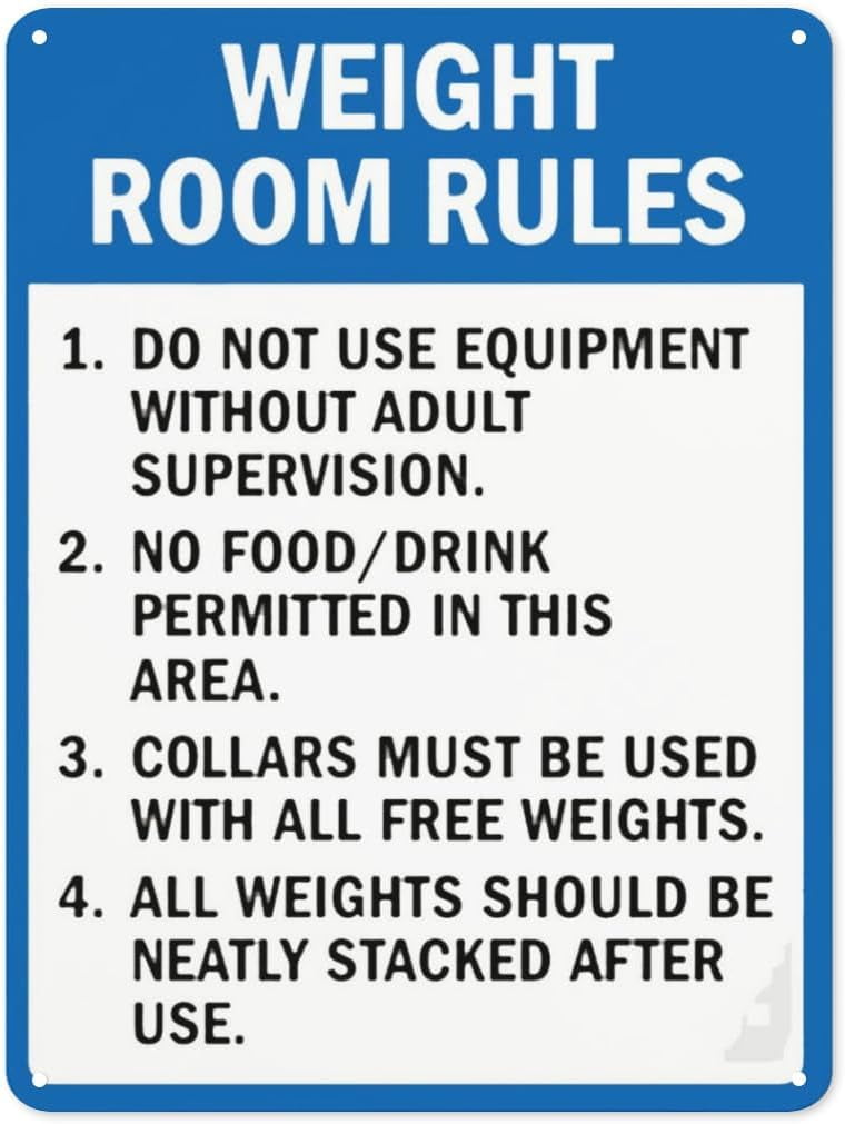 Warning sign Danger Business signs,Gym Signs Weight Room Rules Sign ...