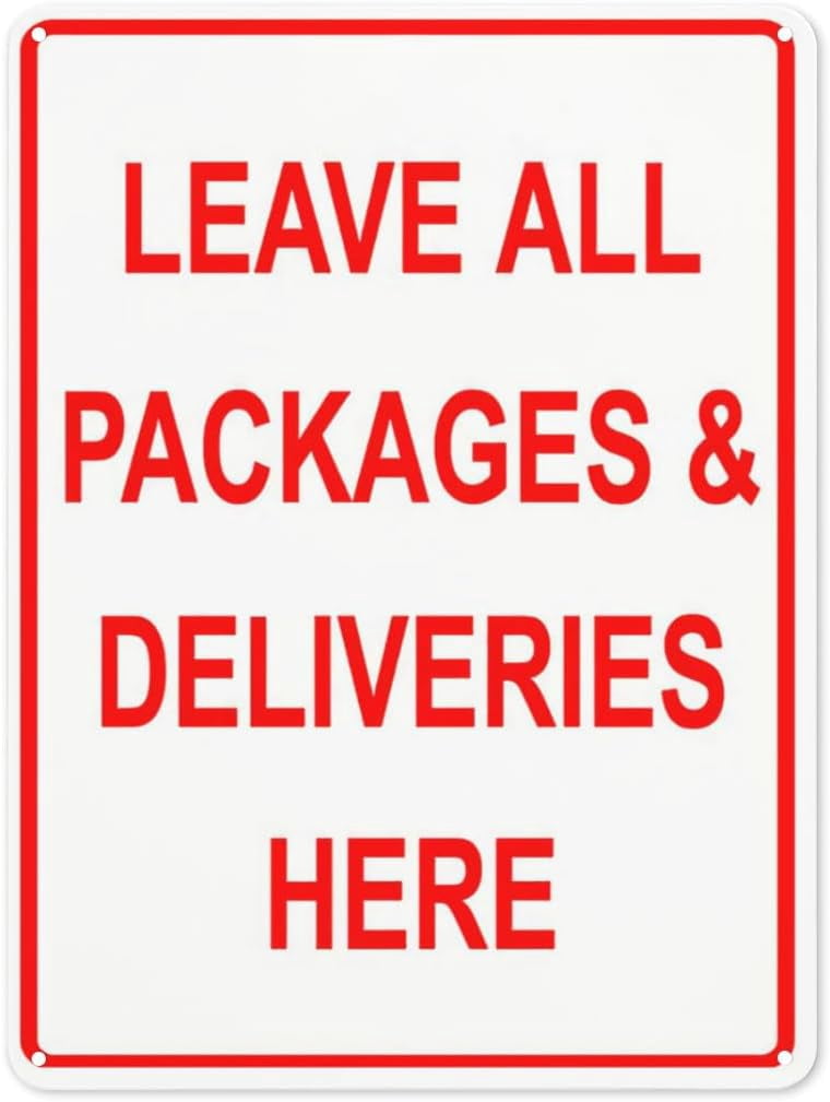 Warning sign Danger Business signs,Leave All Packages & Deliveries Here ...