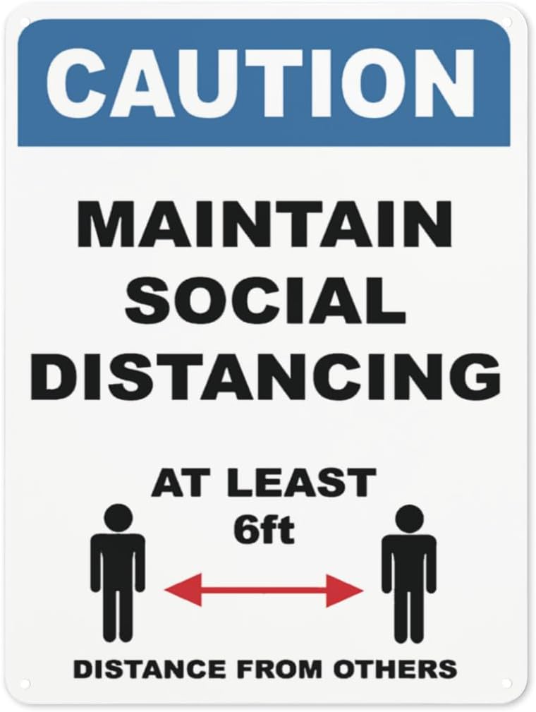 Warning sign Danger Business signs,MAINTAIN SOCIAL DISTANCING,Caution ...