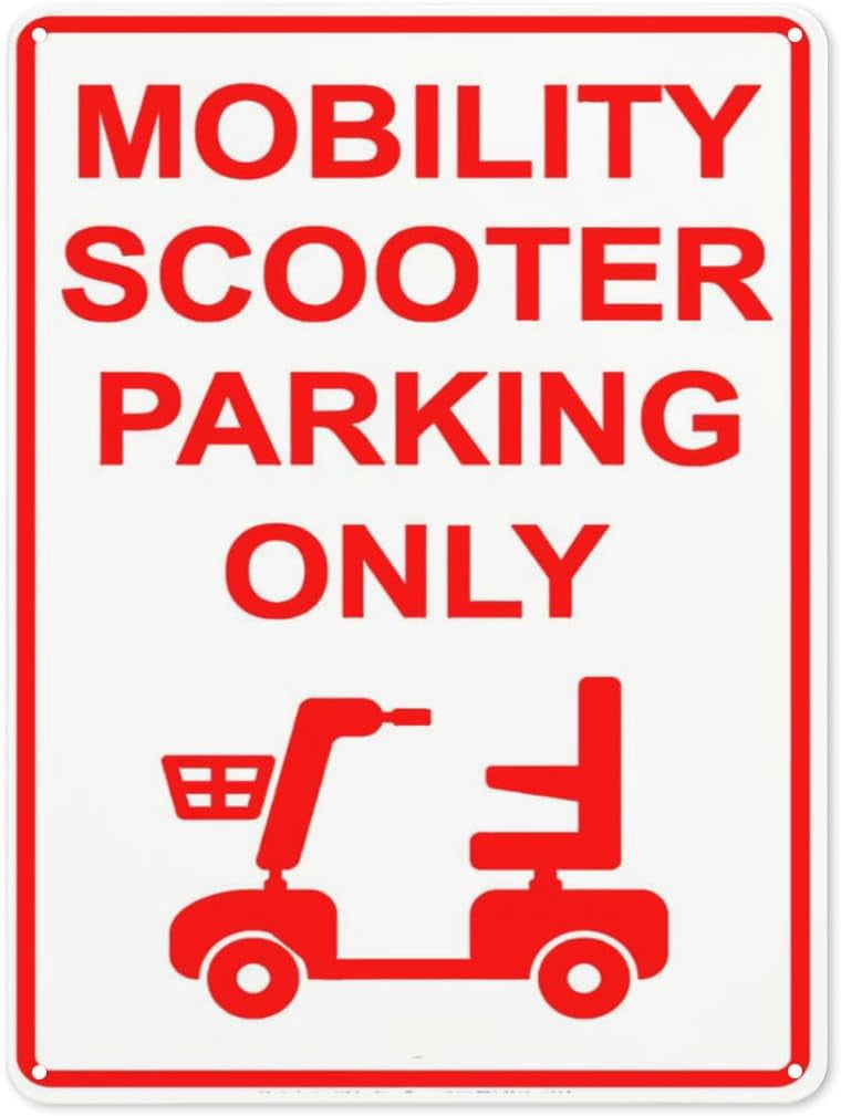 Warning sign Danger Business signs,Mobility Scooter Parking Only Sign3 ...