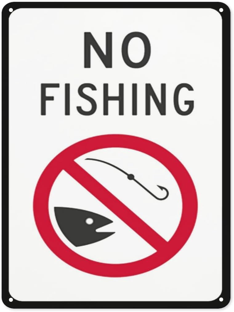 Warning sign Danger Business signs,No Fishing Vertical No Fishing（1 ...