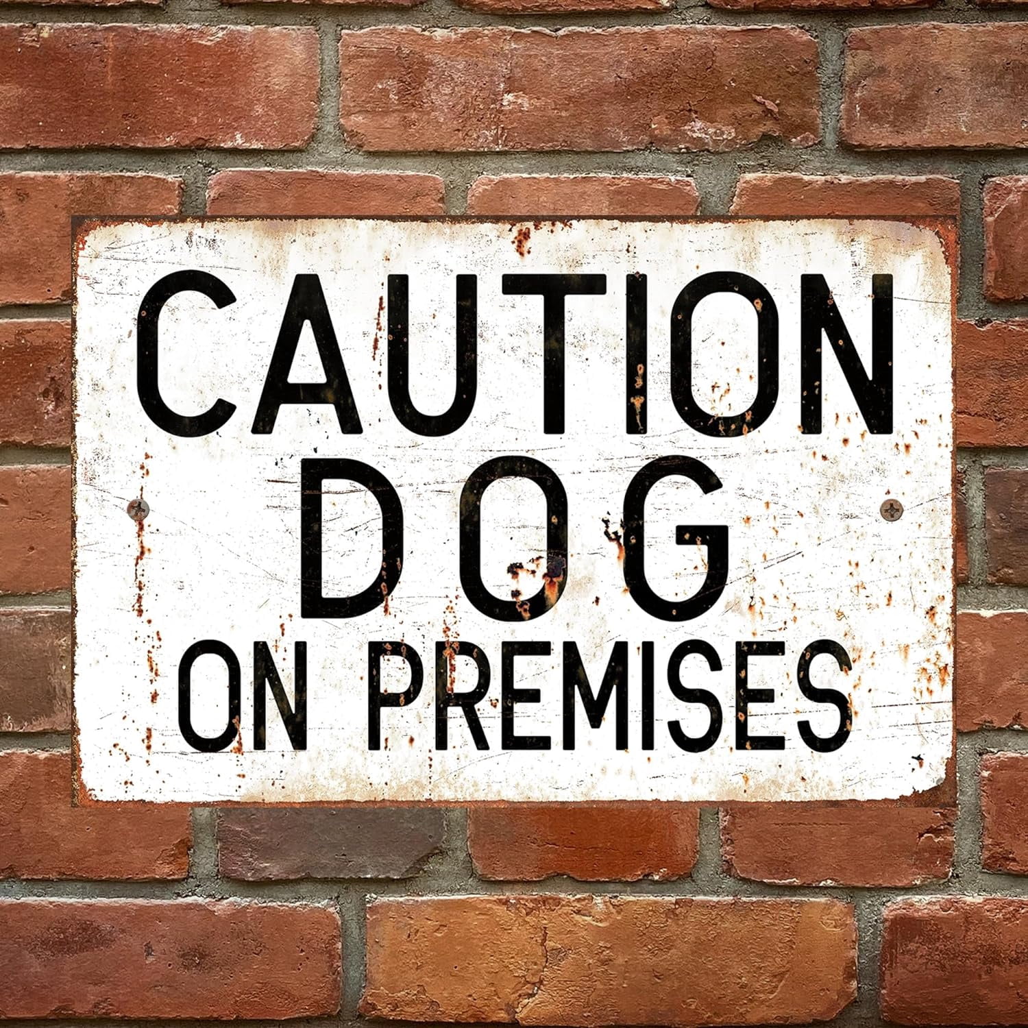 Warning sign, caution dog on premises- beware of dog sign- housewarming ...