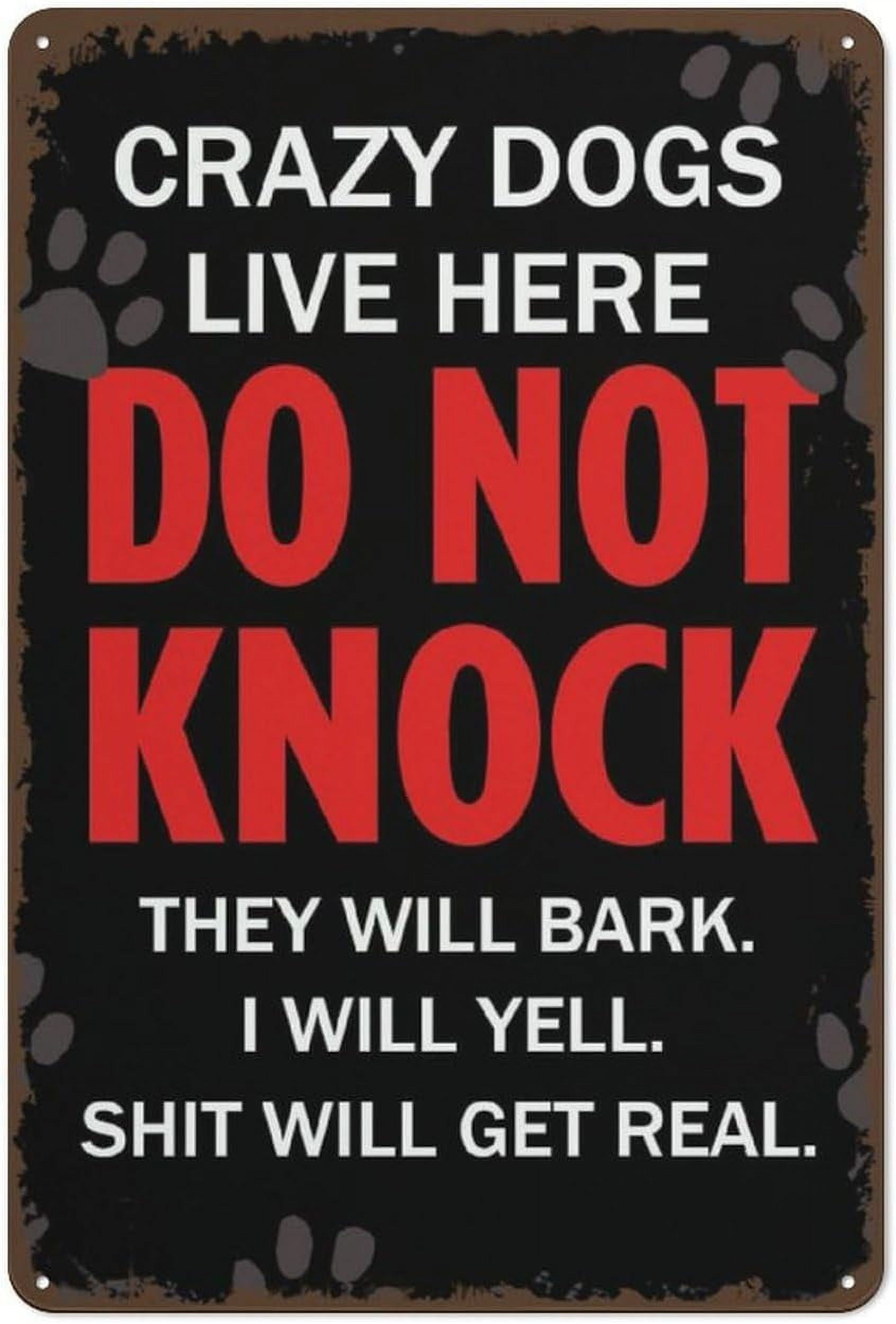 Warning signs,Beware of Mad Dogs Sign,Movie Poster,Crazy Dogs Live Here ...