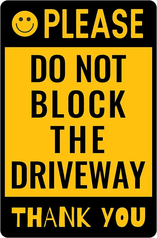 Warning signs Please Do Not Block The Driveway Metal Sign No Parking ...