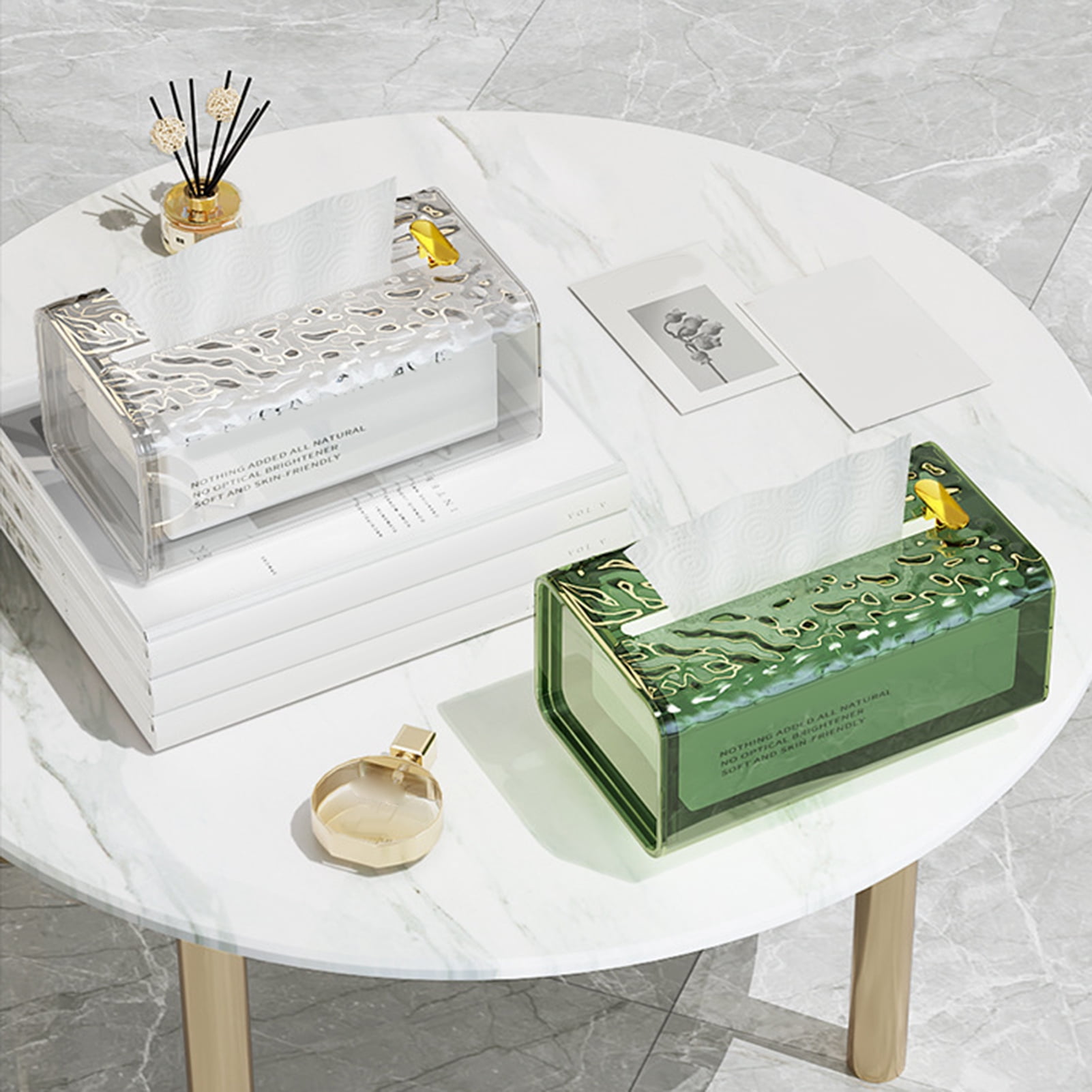 Waroomhosue Transparent Large Capacity Wall-Mounted Tissue Dispenser ...