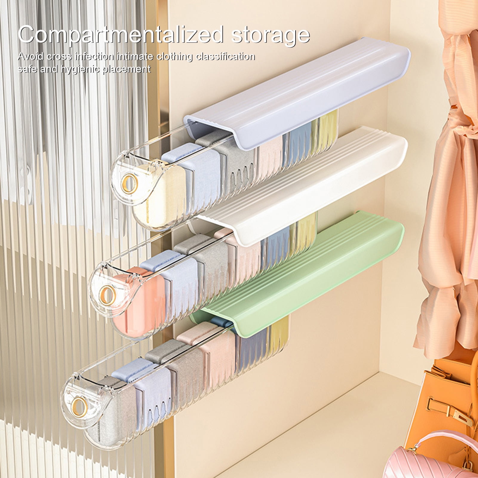 Waroomhosue Underwear Storage Box Space-saving Wall-mount Multifunction ...