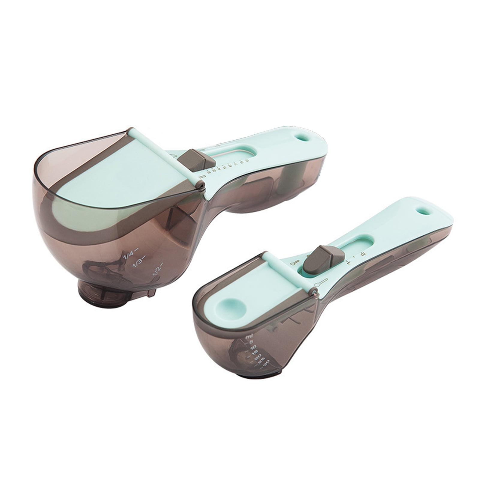 Waroomhouse 2Pcs/Set Measuring Spoon Dual Scale Adjustable Long Handle ...