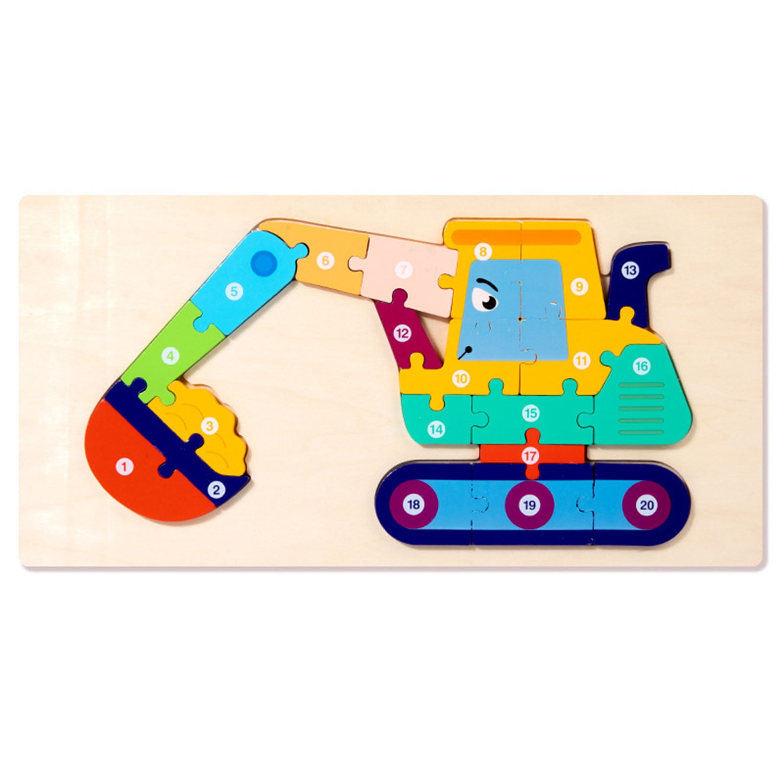 Waroomhouse 3d Vehicle Wooden Puzzle Babies Educational Toy Wooden ...