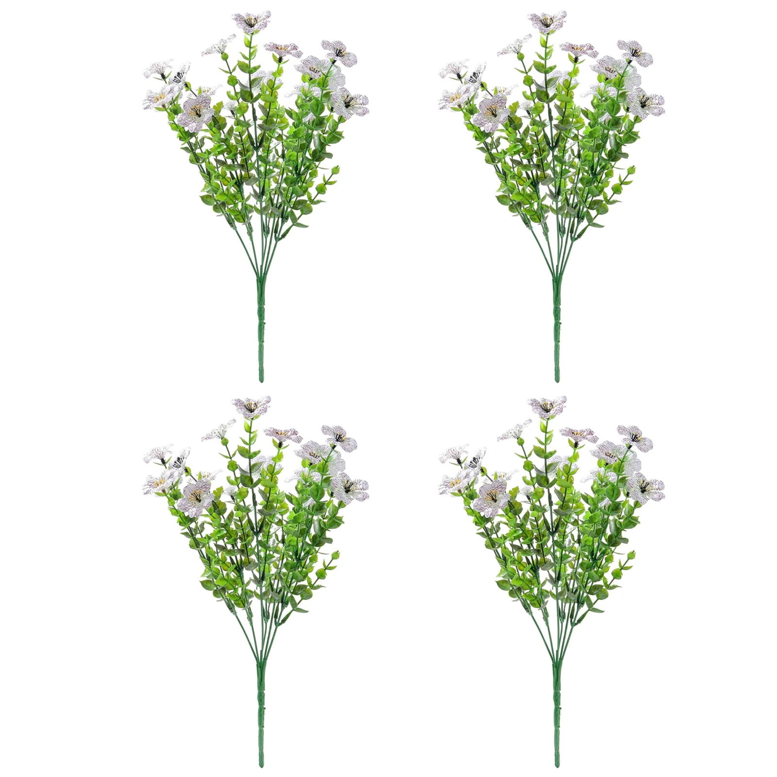 Waroomhouse 4Pcs Fake Flowers , Realistic Fine Workmanship Elegant ...