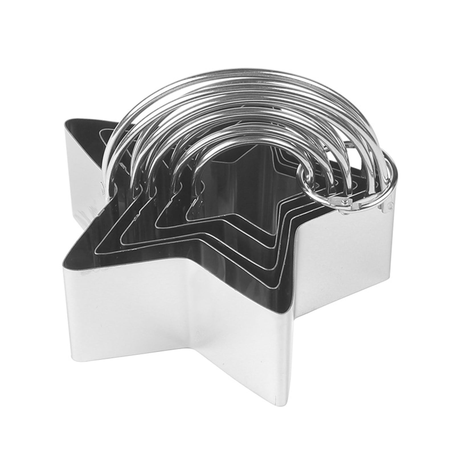 Waroomhouse 5Pcs Stainless Steel Cookie Cutters with Handle - Assorted ...