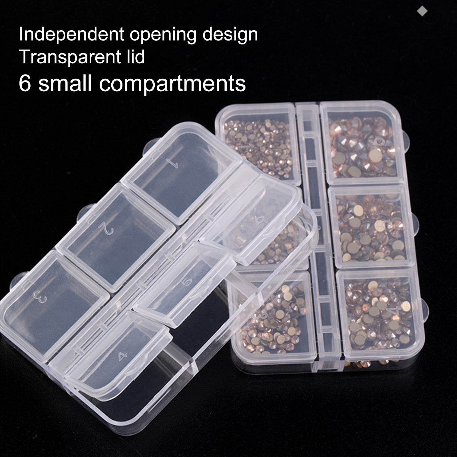 Waroomhouse 5Pcs Storage Box Transparent Large Capacity Multi ...