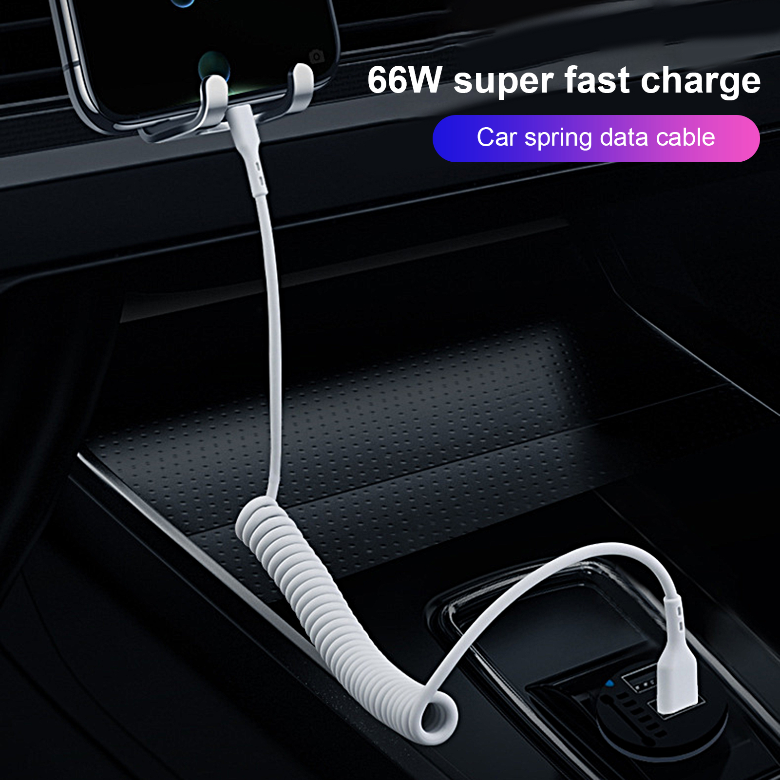 Waroomhouse 66W Fast Charging Data Cable Safe Telescopic Anti deform ...