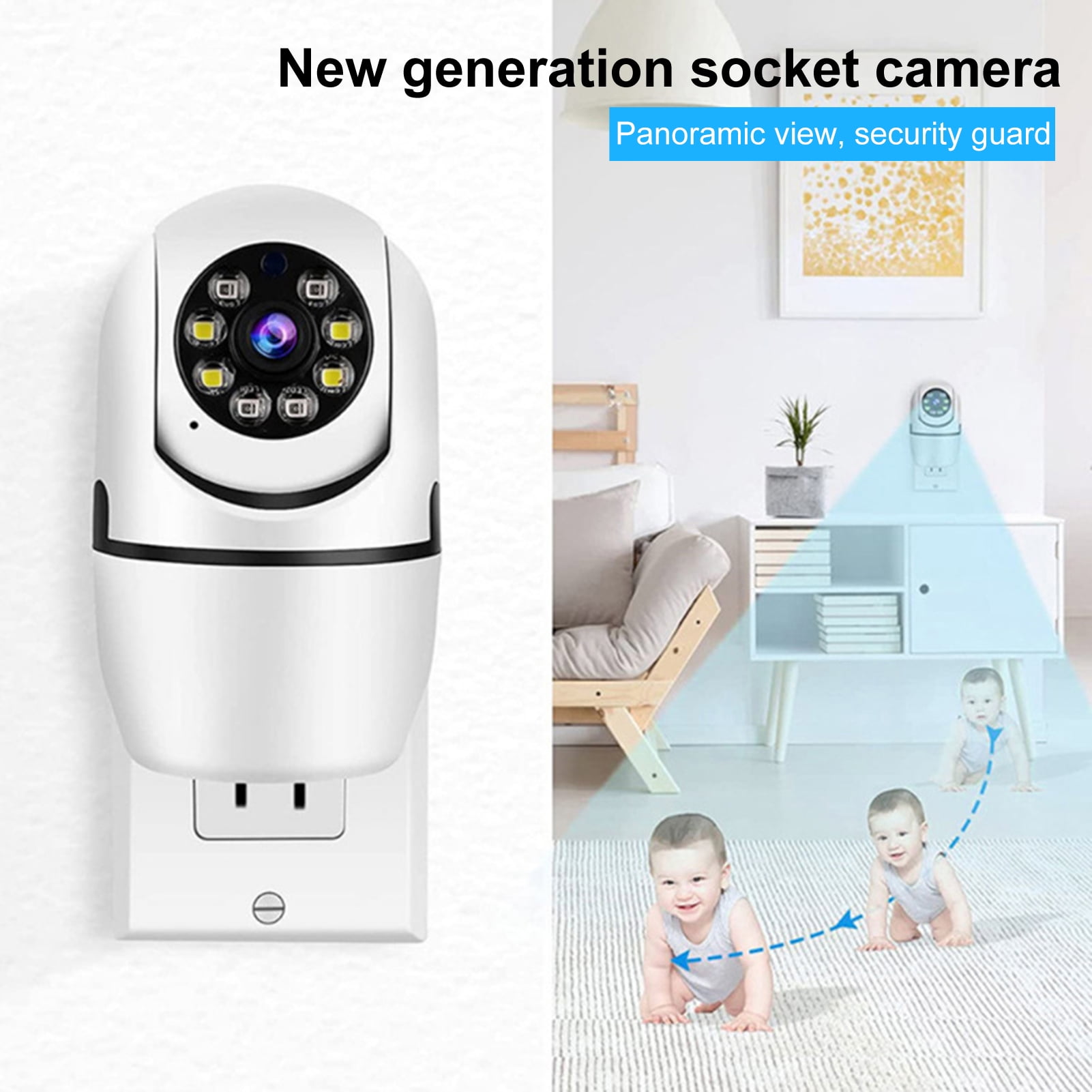Waroomhouse A11 Security Camer, Home Smart Camera,Two-way Audio,Night ...