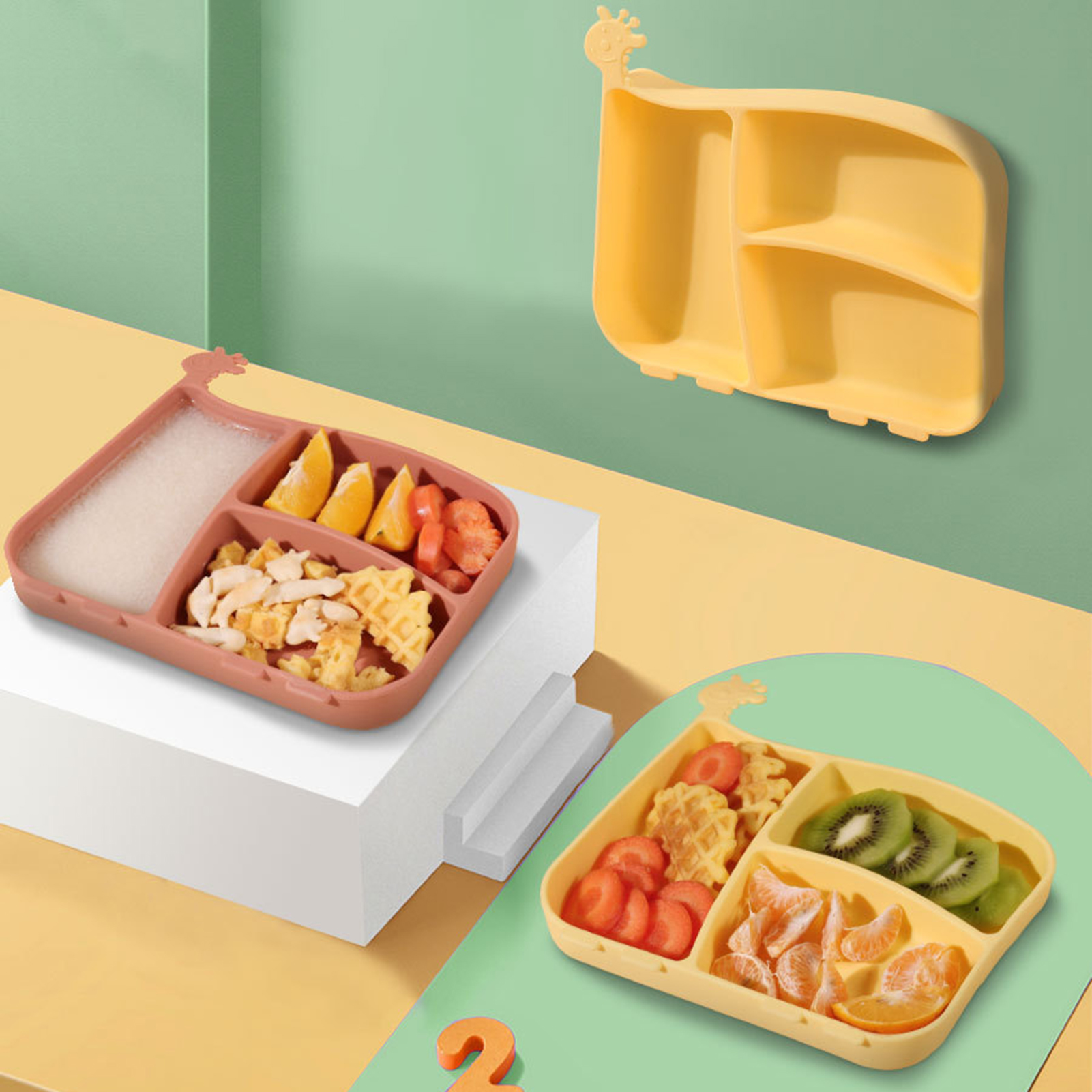 Waroomhouse Baby Dining Dishes BPA Free Unbreakable Tableware Baby ...