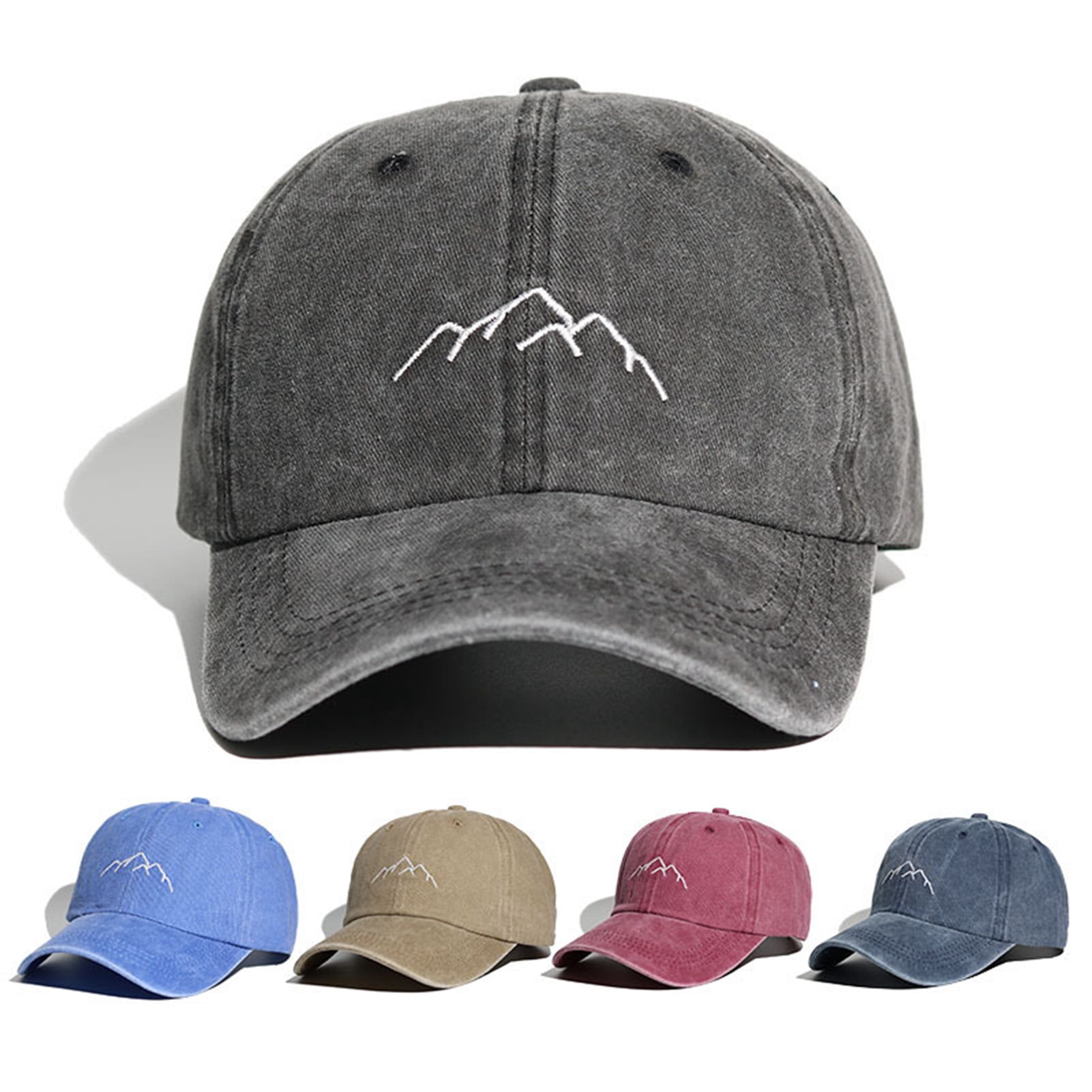 Waroomhouse Baseball Hat Unisex Embroidery Curled Brim Adjustable Solid ...