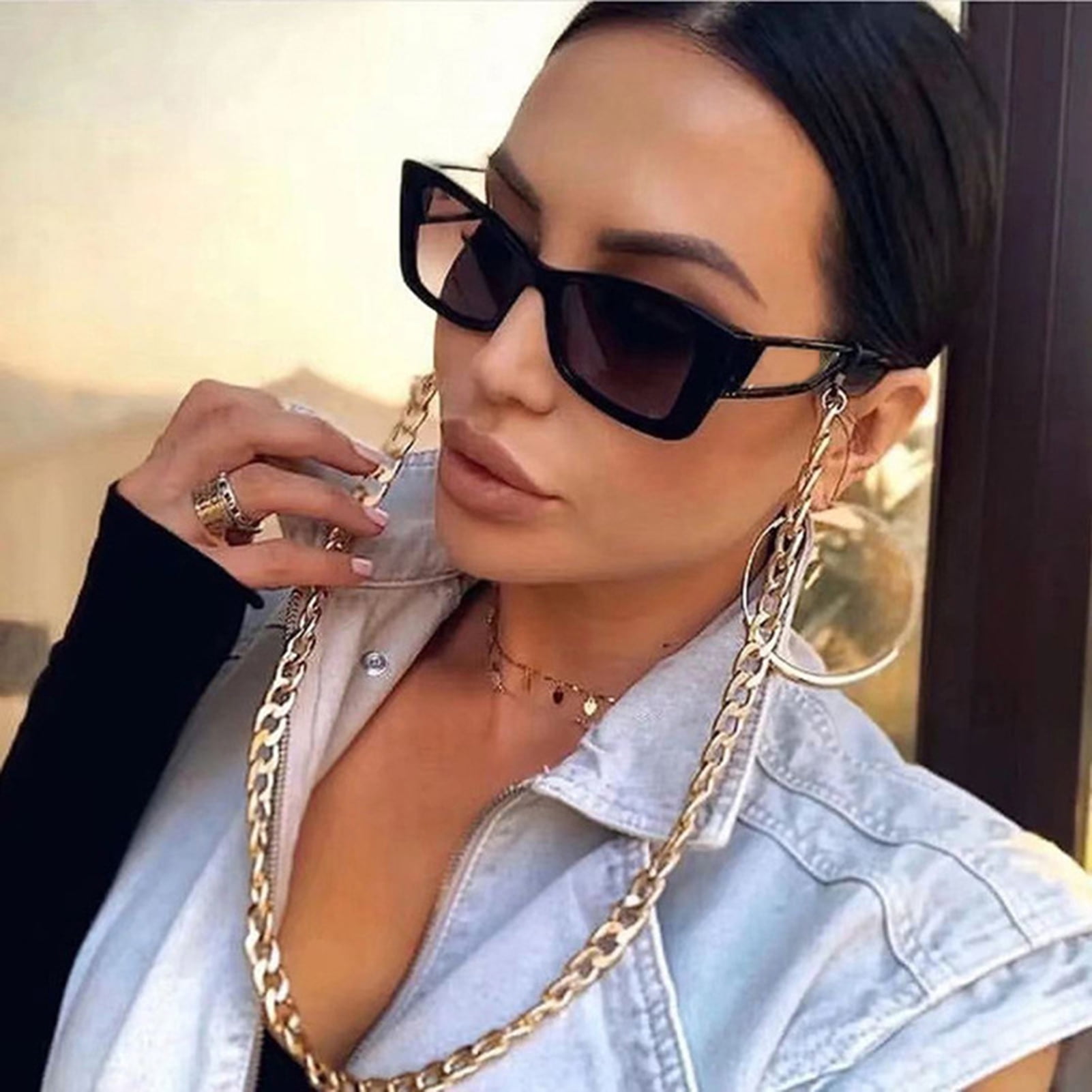 Waroomhouse Butterflies Frame Hollow Lens True Color Women Sunglasses ...