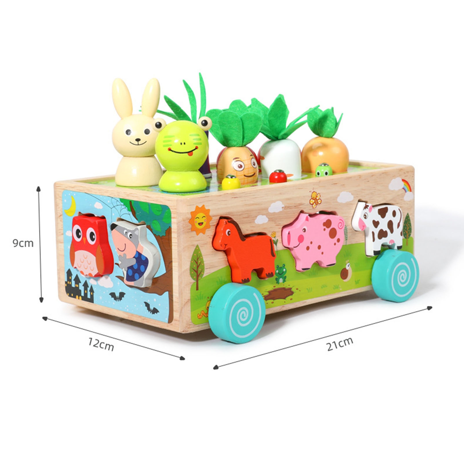 Waroomhouse Color Sorting Toy Wooden Learning Toy for Shape Color ...
