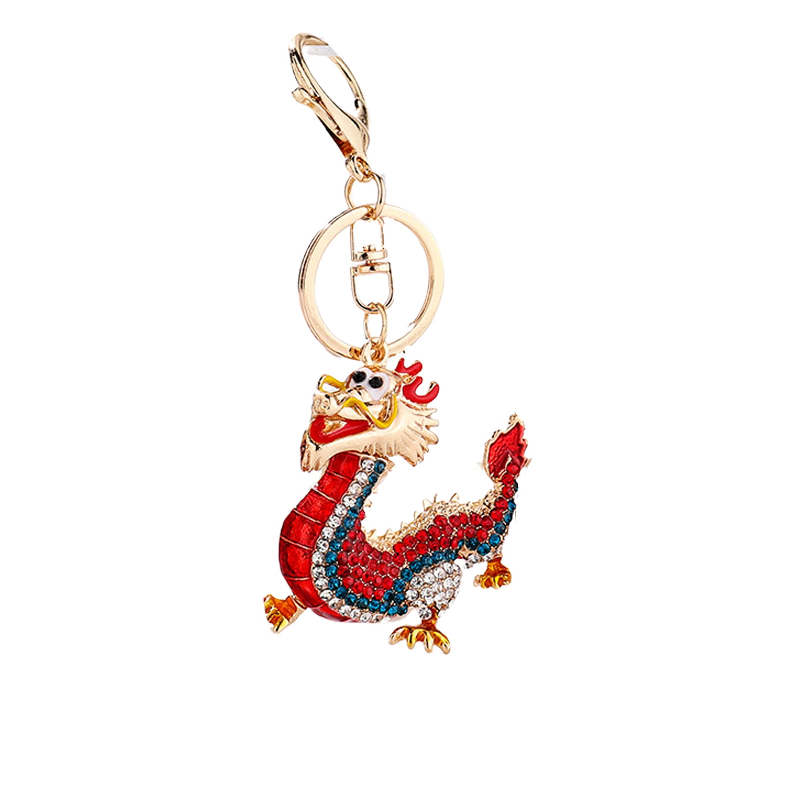 Waroomhouse Compact Keychain Zinc Alloy Keychain with Rhinestones Inlay ...