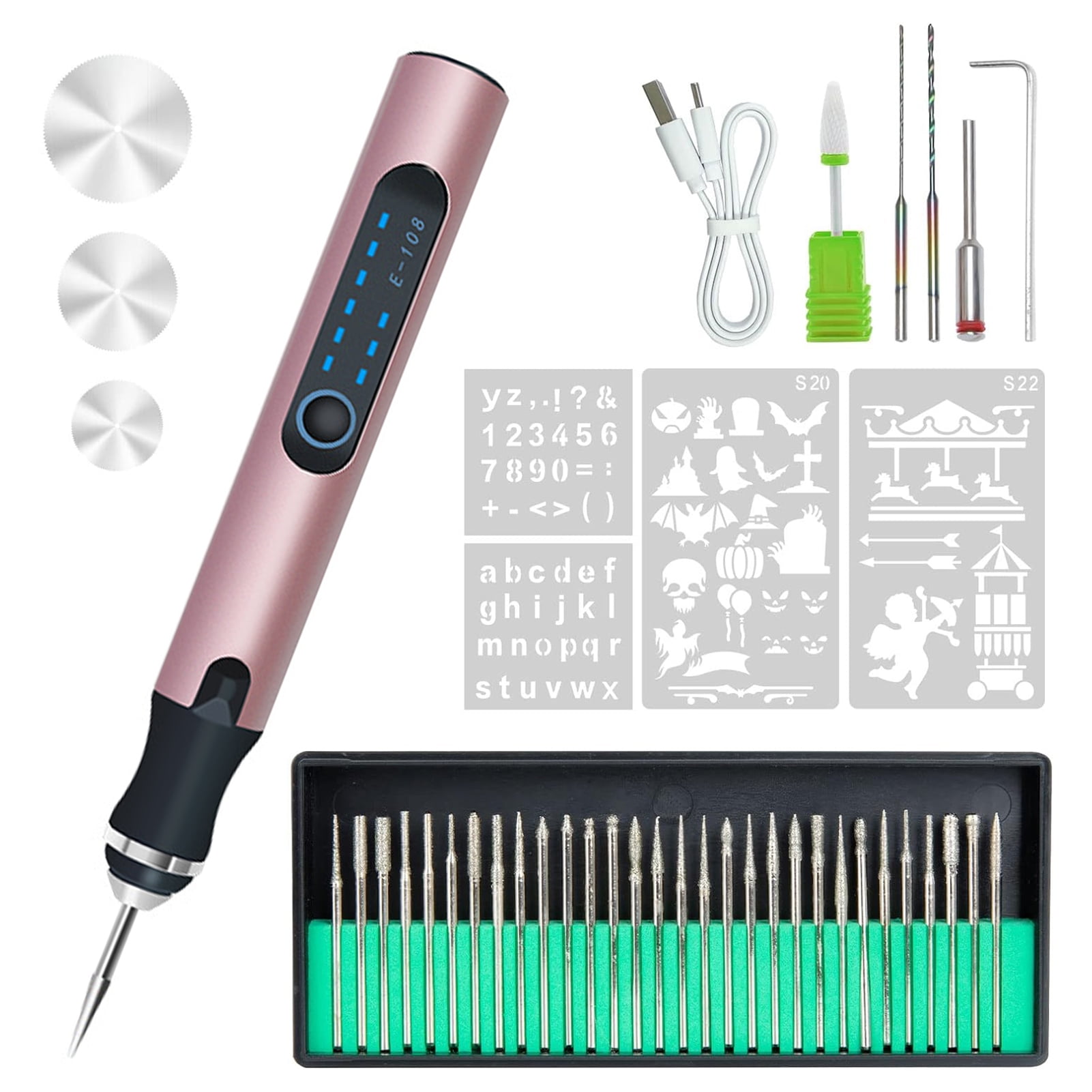 Waroomhouse Cordless Mini Electric Engraver - USB Rechargeable ...