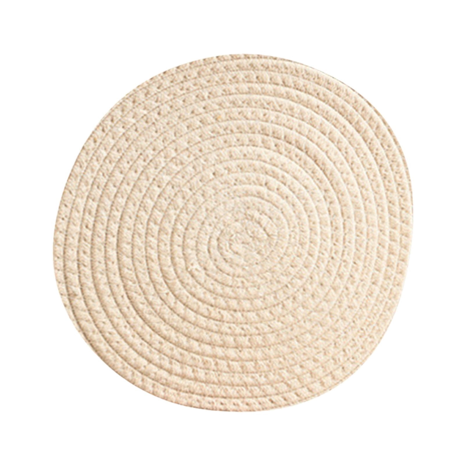 Waroomhouse Cotton Table Mat Soft Table Mat Soft Cotton Woven Set Heat ...