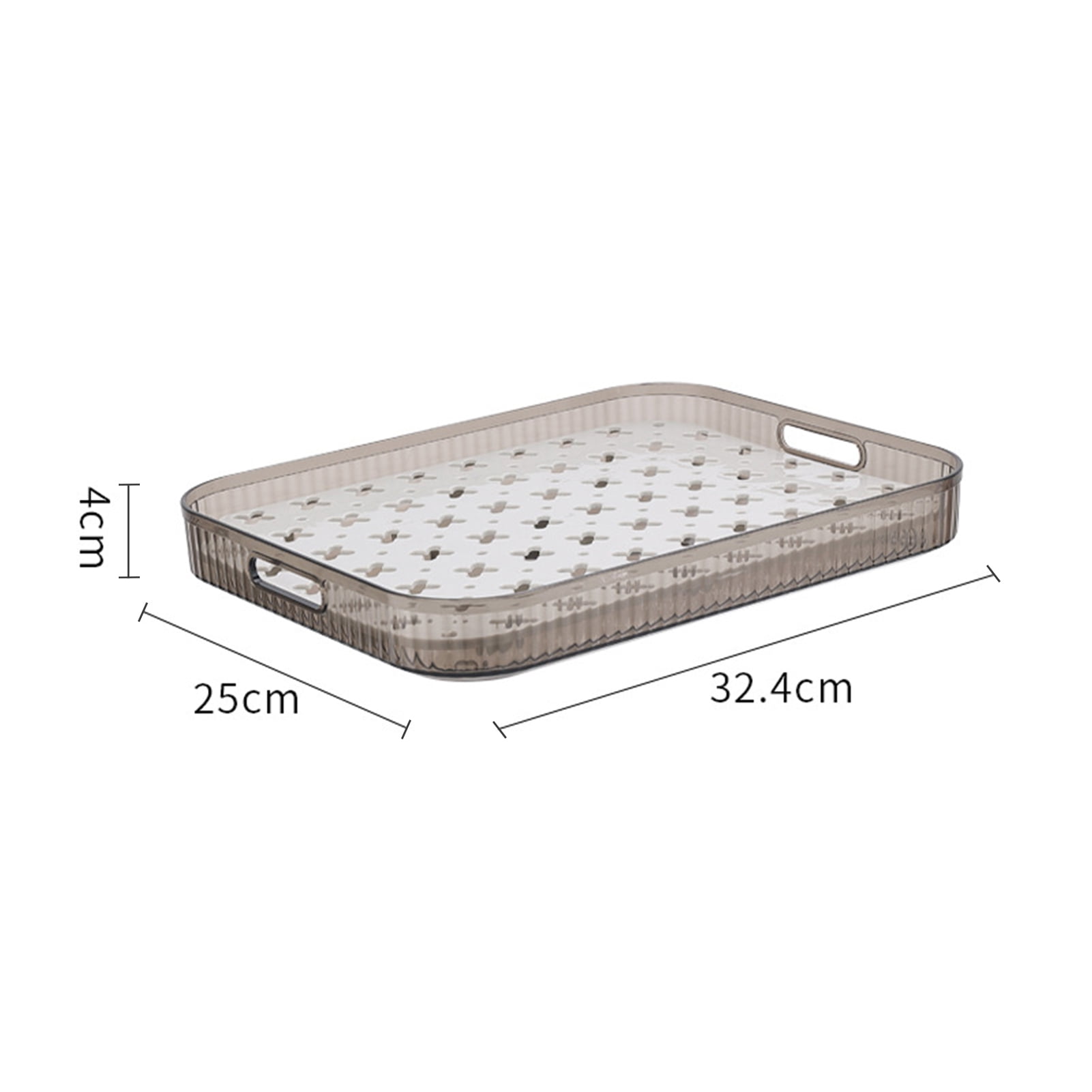 Waroomhouse Countertop Tea Tray Tea Cup Tray Double Layer Hollow Drain ...
