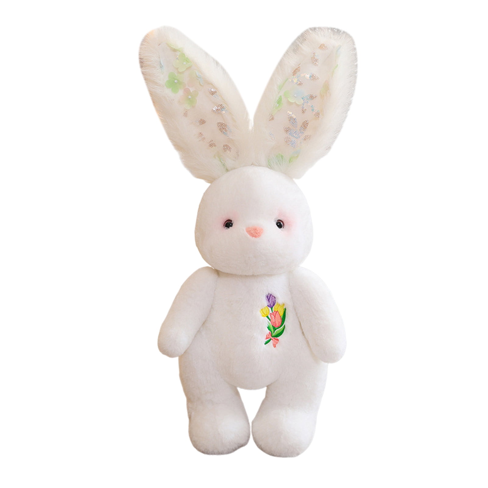 Waroomhouse Cute Bunny Stuffed Toy Cute Rabbit Plush Toy with Bendable ...