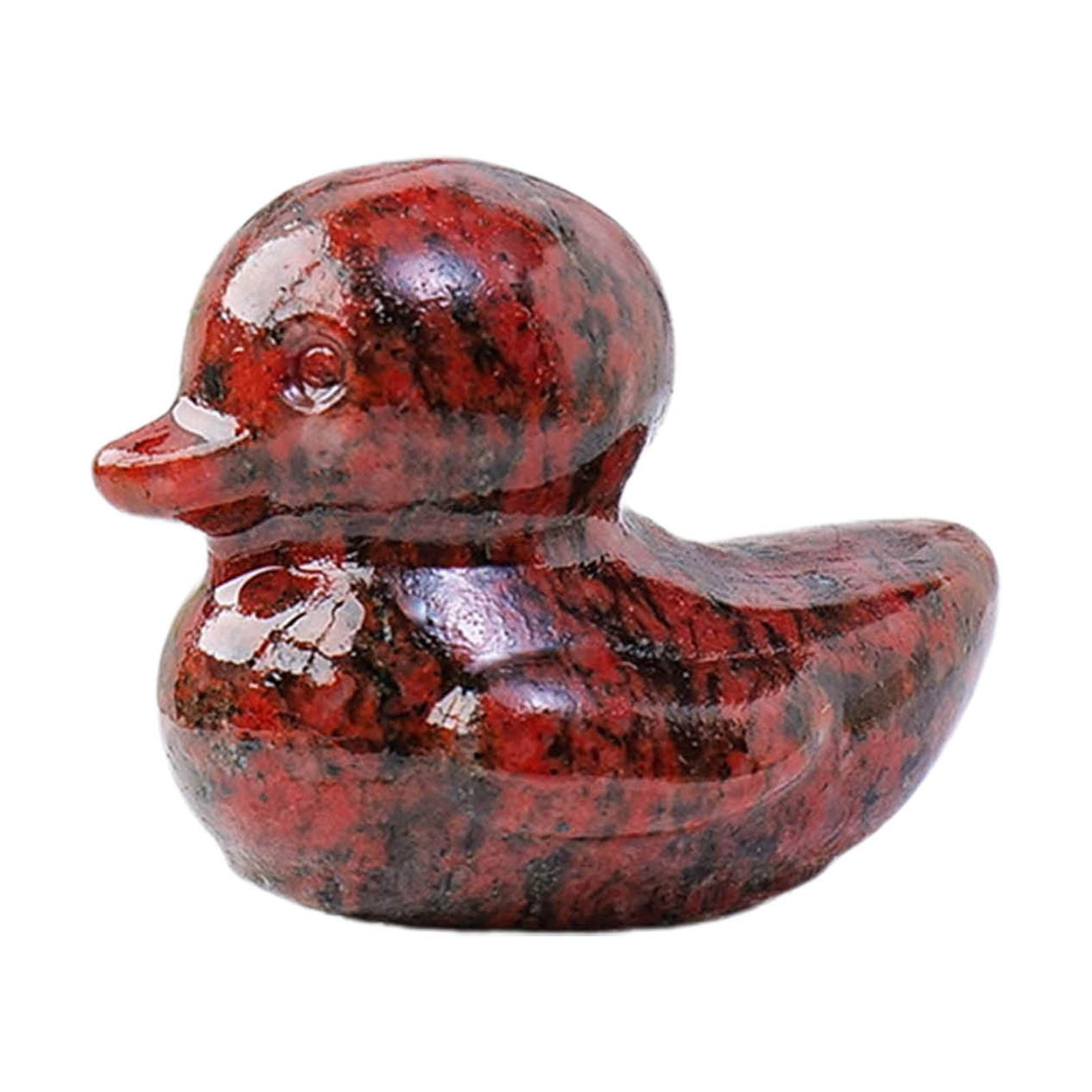 Waroomhouse Cute Duck Ornament Polished Stone Duck Model Cute Natural ...