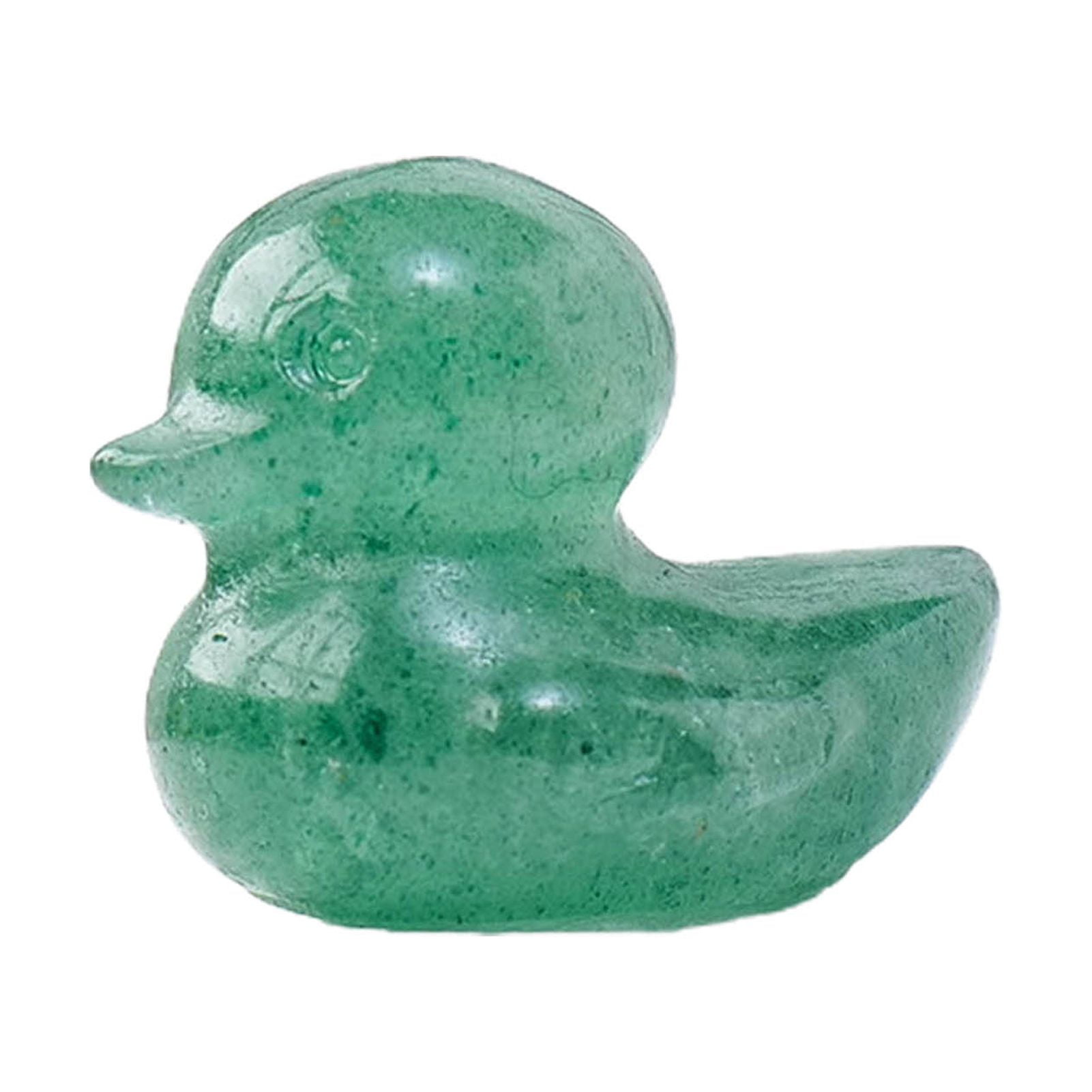 Waroomhouse Cute Duck Ornament Polished Stone Duck Model Cute Natural ...